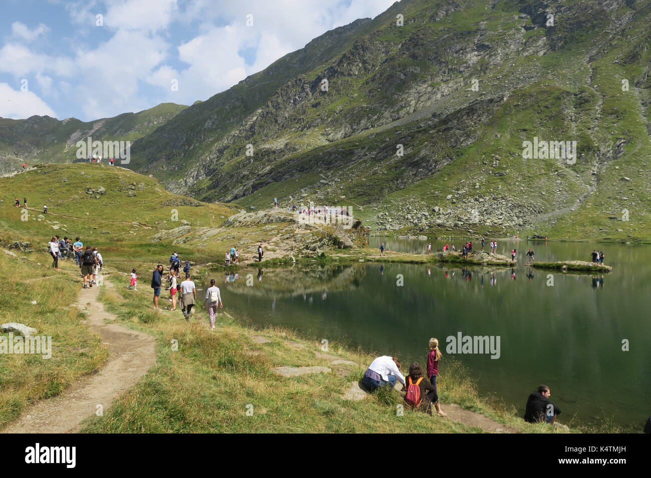 Balea Lake is glacier lake situated at 2034 meters of altitude in the ...