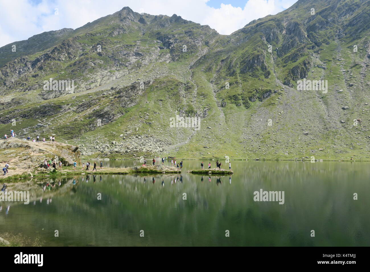 Balea Lake is glacier lake situated at 2034 meters of altitude in the ...