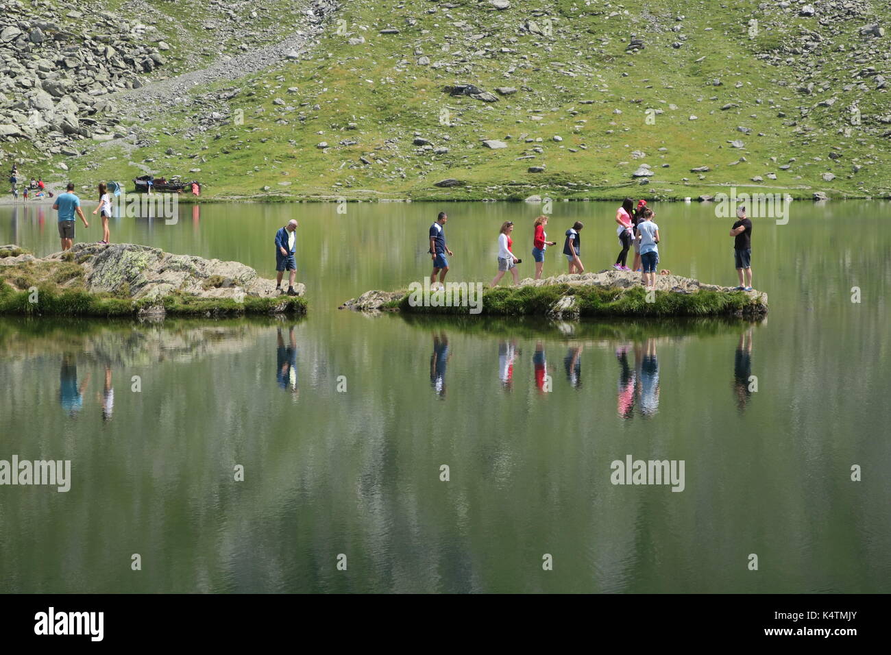 Balea Lake is glacier lake situated at 2034 meters of altitude in the ...