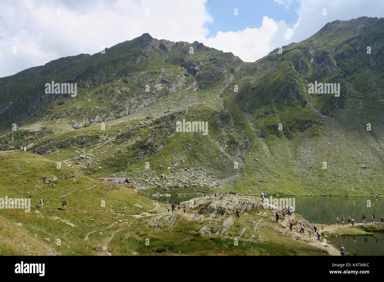 Balea Lake is glacier lake situated at 2034 meters of altitude in the ...