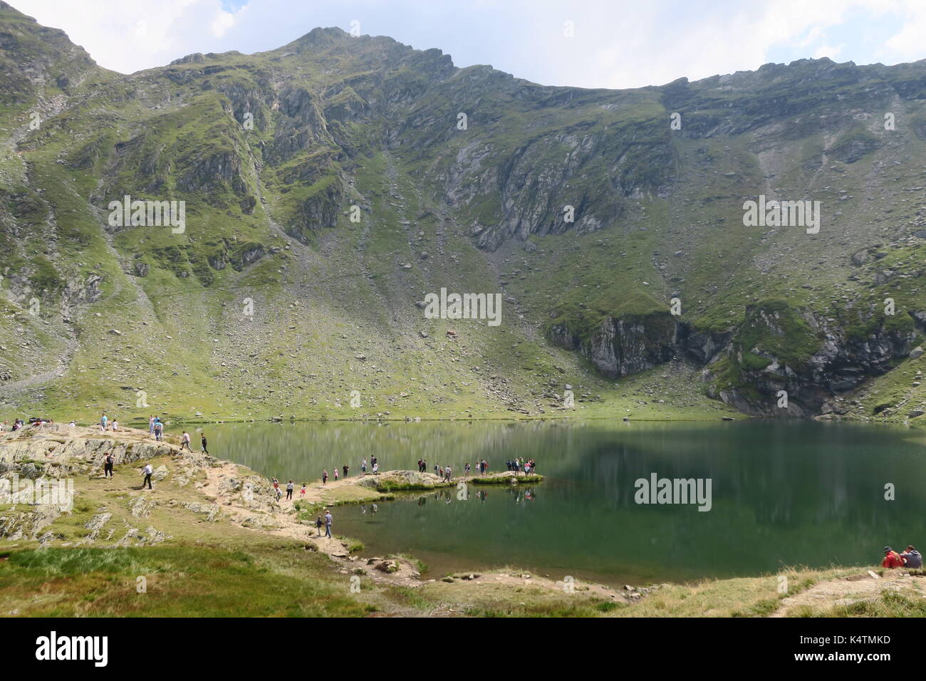 Balea Lake is glacier lake situated at 2034 meters of altitude in the ...