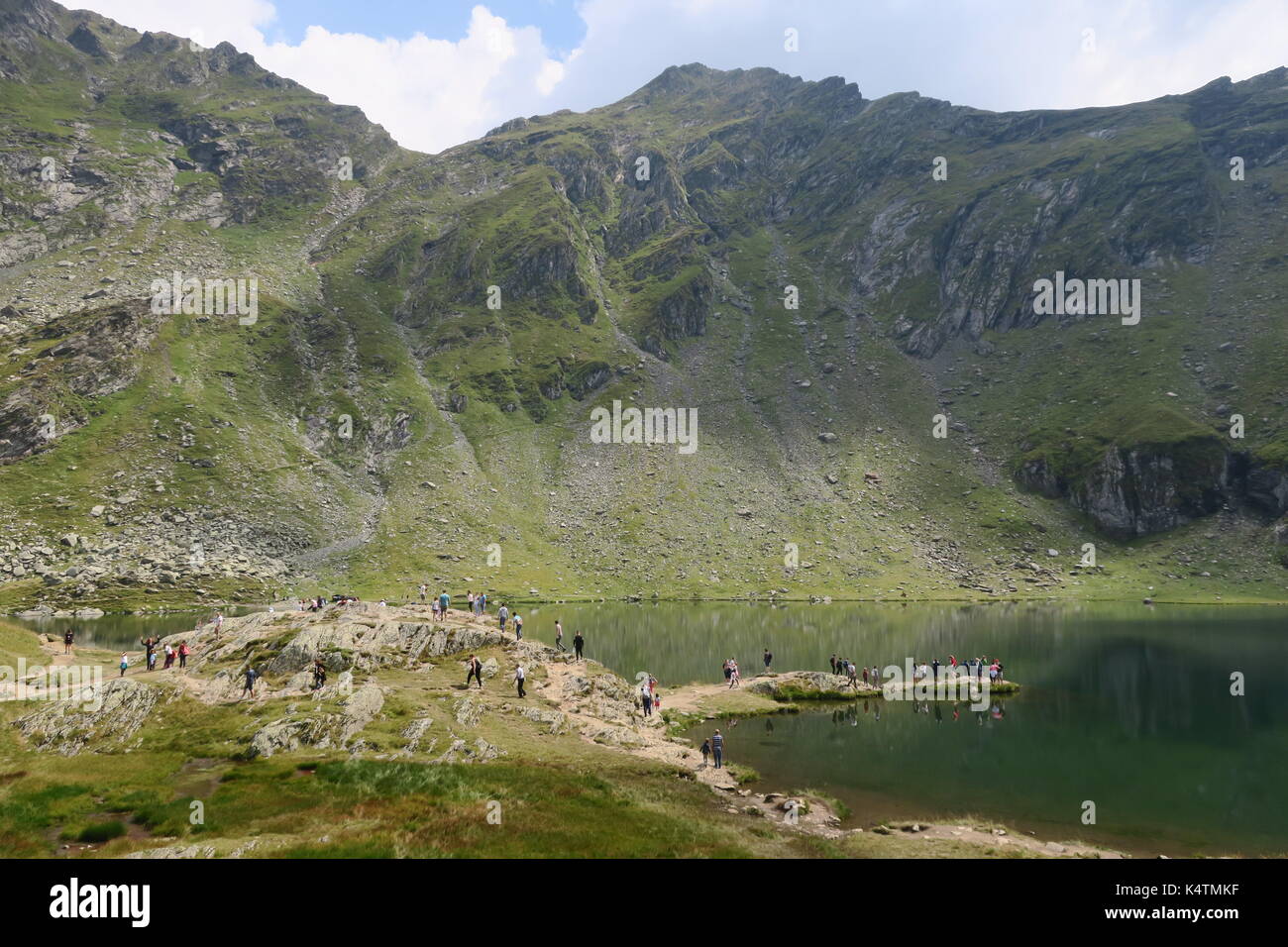 Balea Lake is glacier lake situated at 2034 meters of altitude in the ...