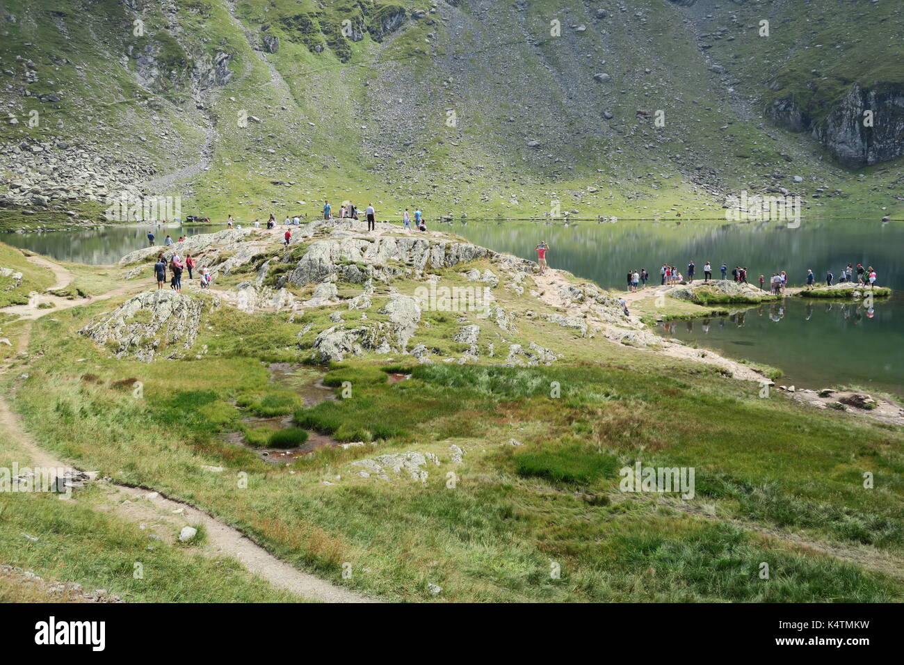 Balea Lake is glacier lake situated at 2034 meters of altitude in the ...