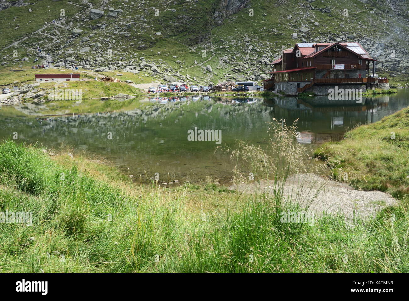 Balea Lake is glacier lake situated at 2034 meters of altitude in the ...