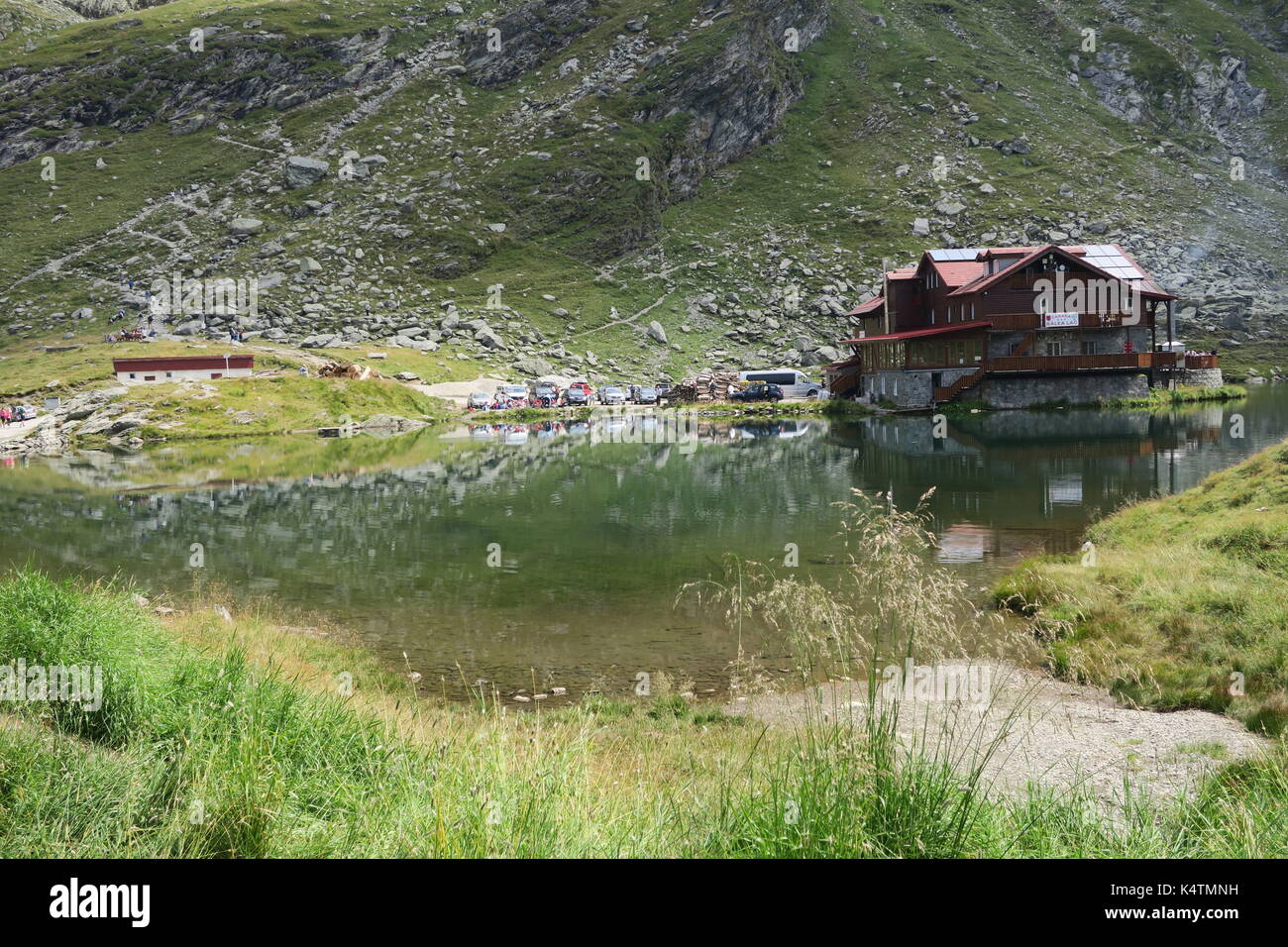 Balea Lake is glacier lake situated at 2034 meters of altitude in the ...
