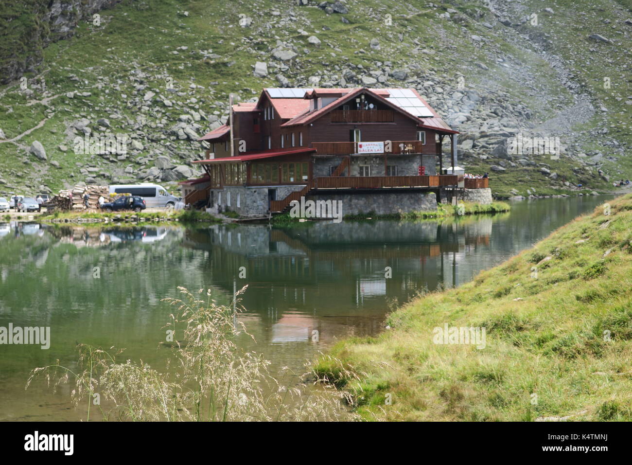 Balea Lake is glacier lake situated at 2034 meters of altitude in the ...