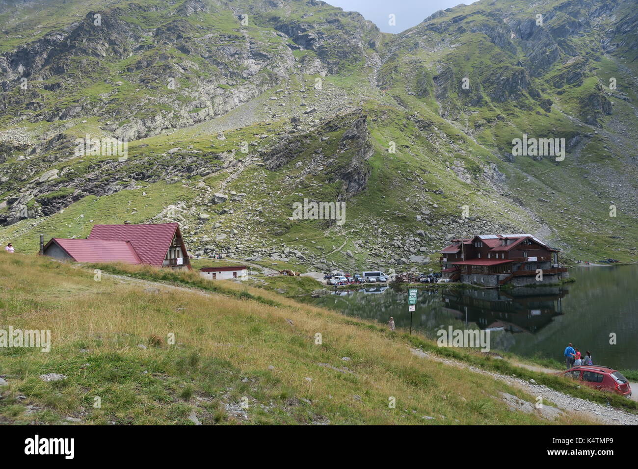 Balea Lake is glacier lake situated at 2034 meters of altitude in the ...