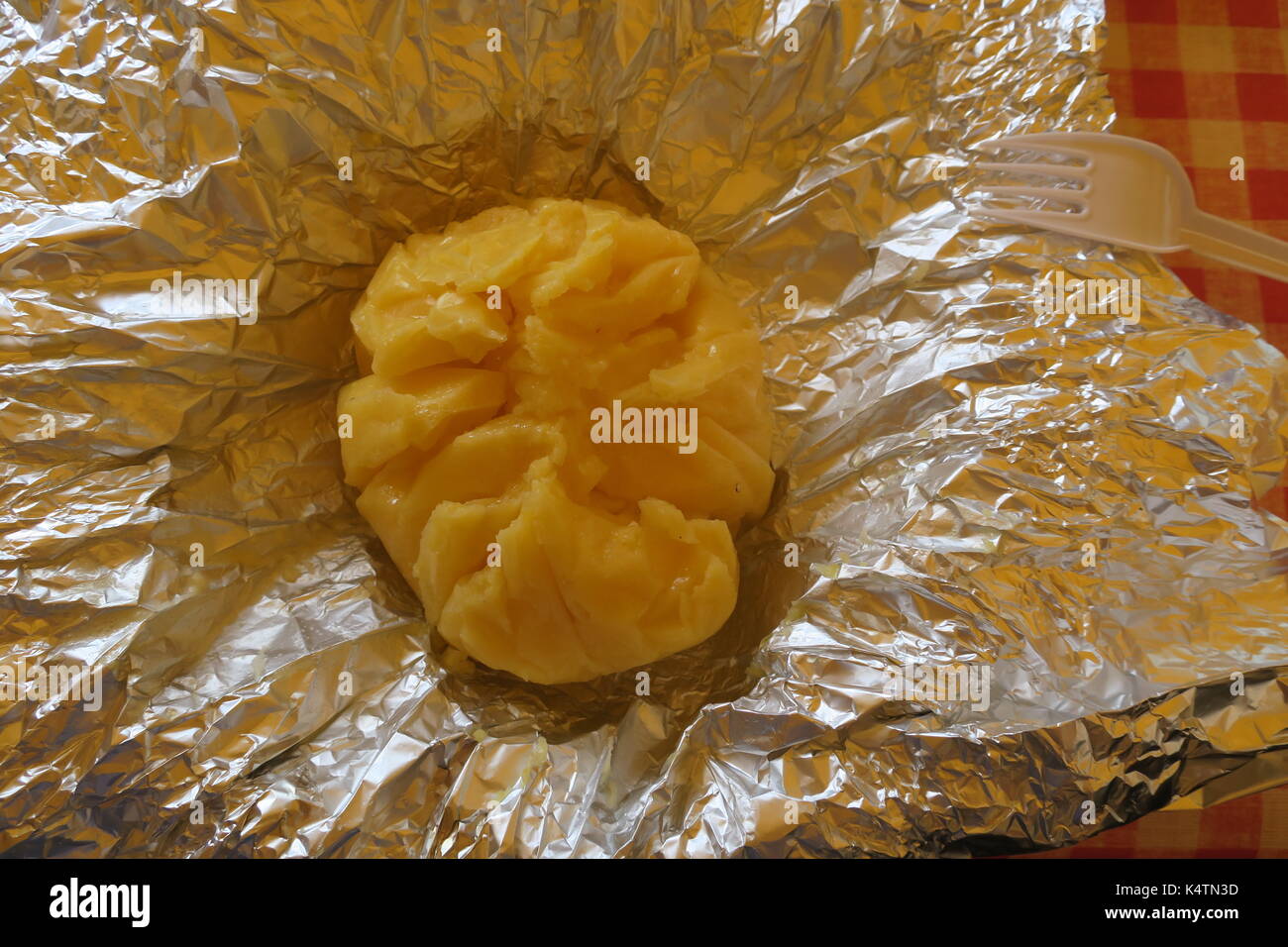 Very tasteful food, ball of cornmeal mush with cheese inside. Typical ...