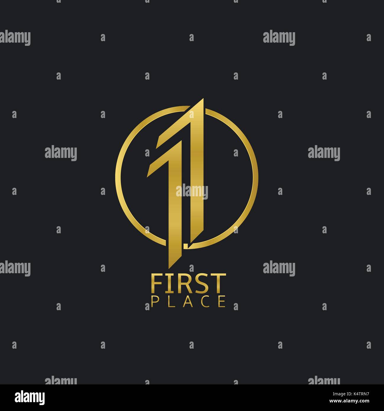 First place label Stock Vector Image & Art - Alamy