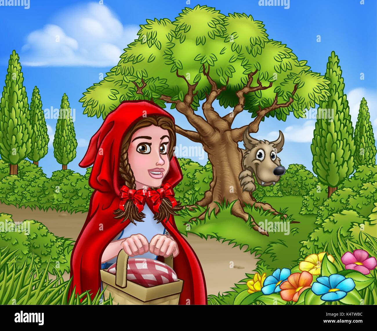 Cartoon little red riding hood hi-res stock photography and images - Alamy
