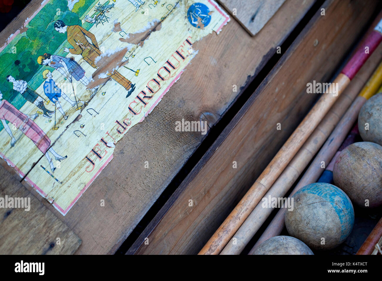 Old ball game in a flea market in France Stock Photo - Alamy