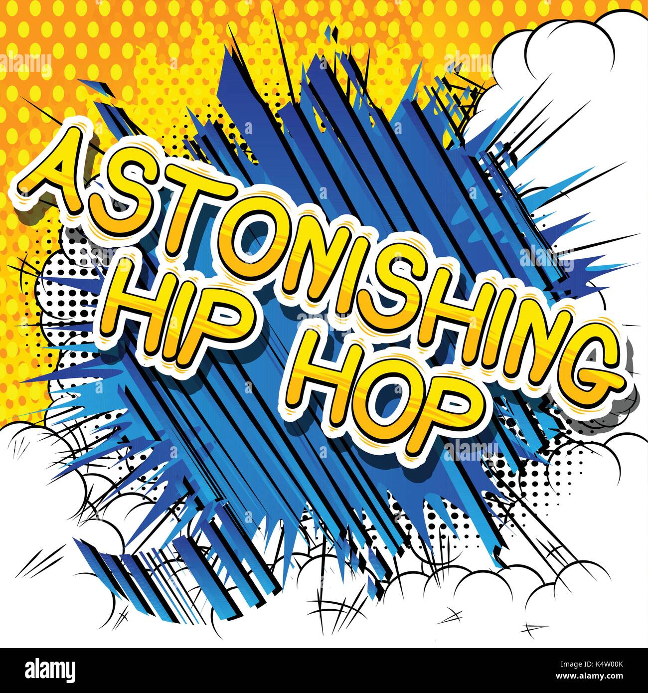 Astonishing Hip Hop - Comic book word on abstract background Stock ...