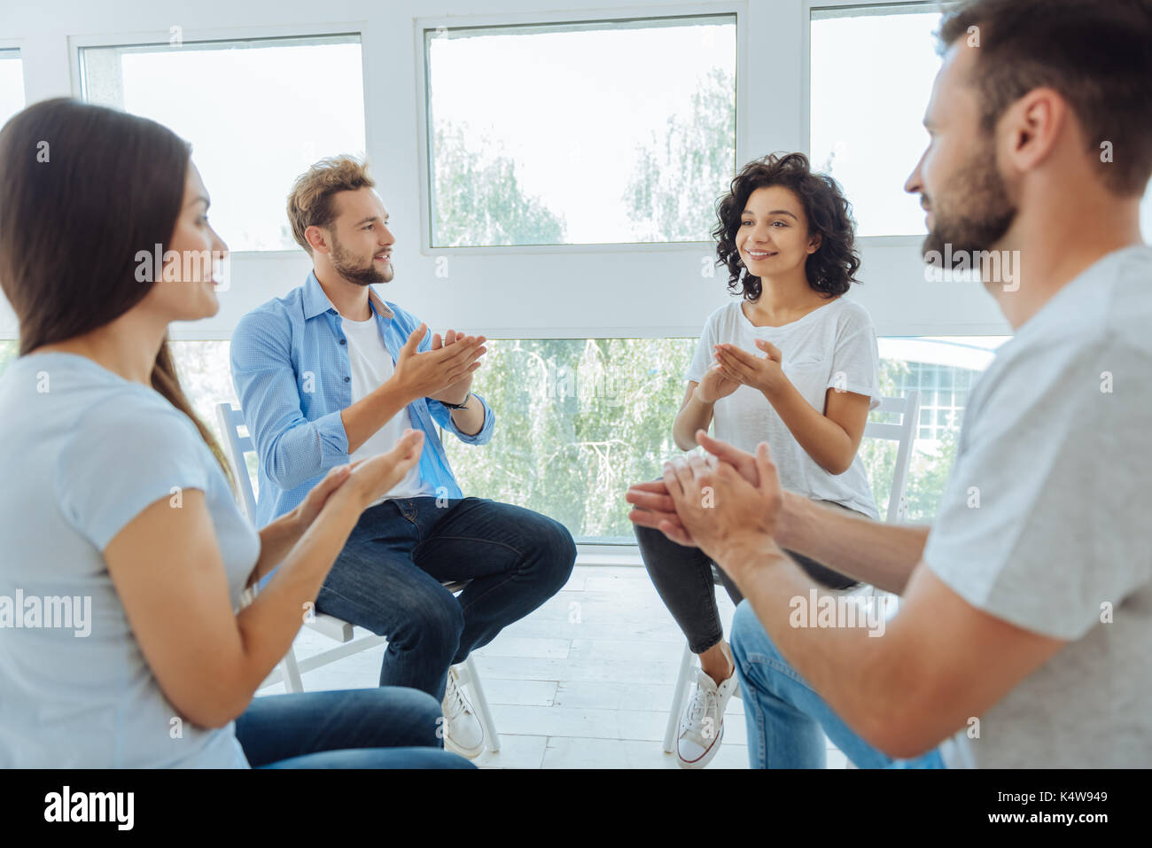 Positive group hi-res stock photography and images - Alamy