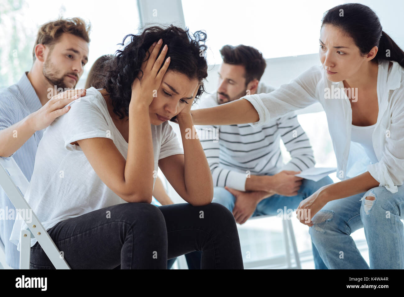 Team doctor crying patient hi-res stock photography and images - Alamy