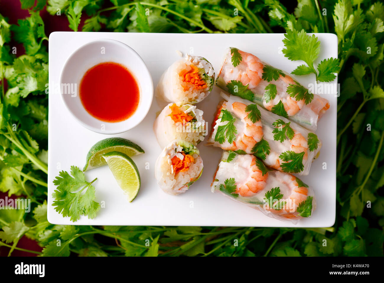 Chicken shrimp rolls hi-res stock photography and images - Alamy
