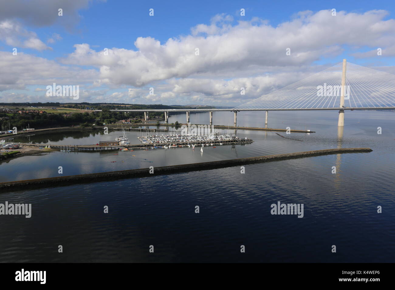 Port Edgar and Queensferry Crossing during Queensferry Crossing ...