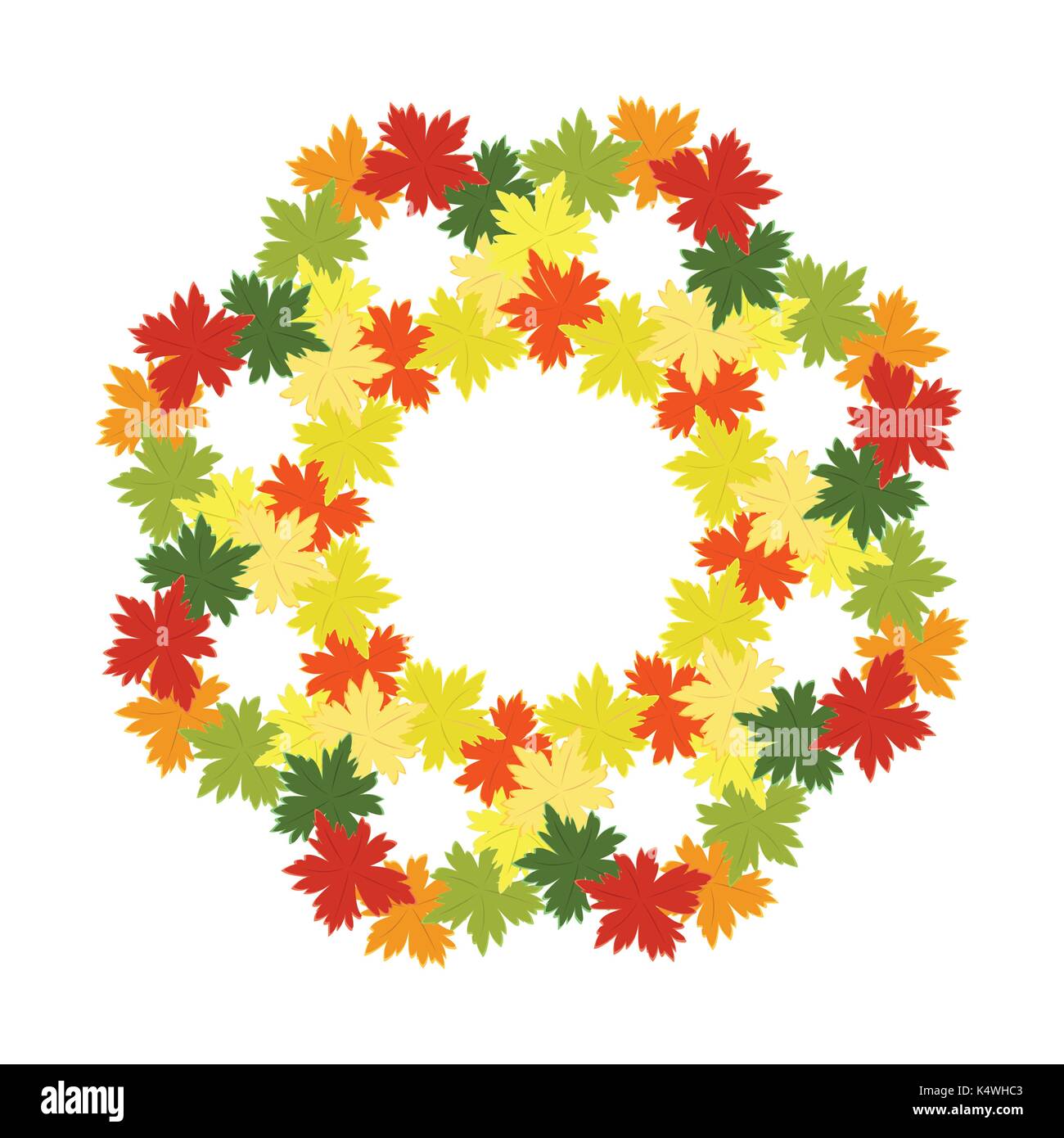 Autumn garland of bright fall leaves Stock Vector Image & Art - Alamy