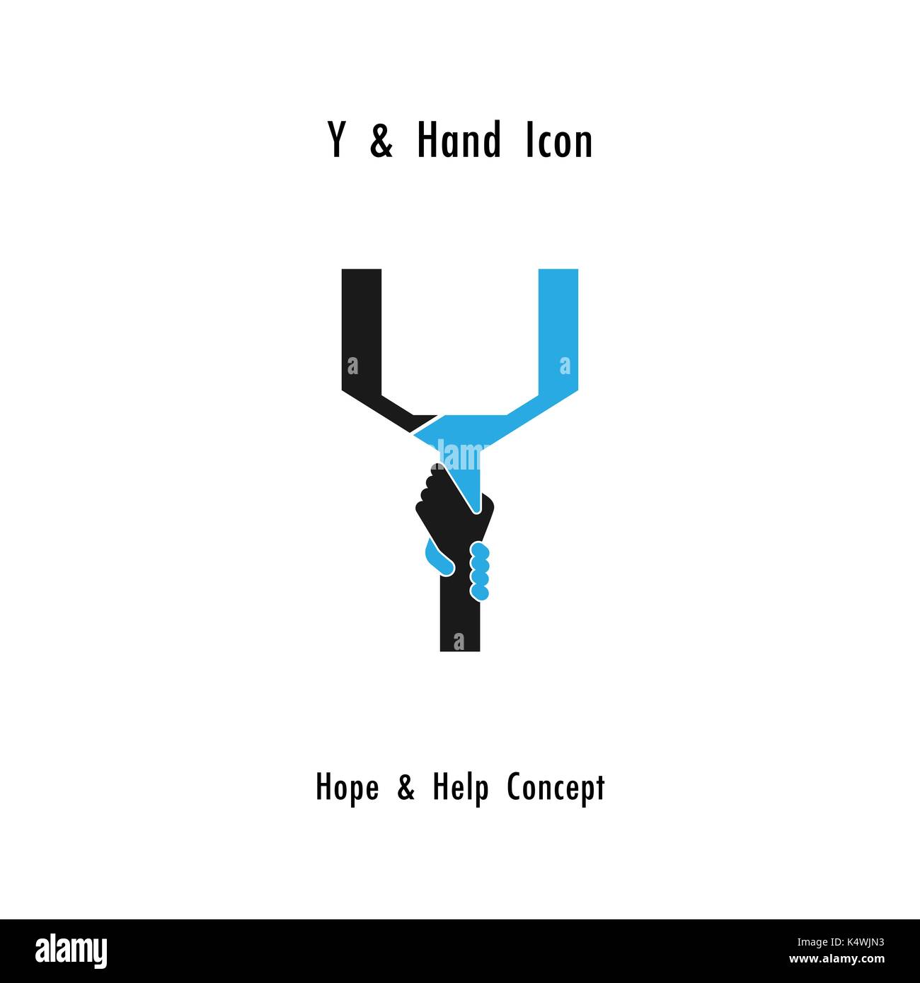 Creative Y- alphabet icon abstract and hands icon design vector ...