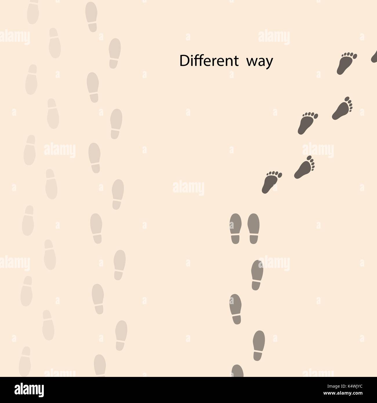 Footprints vector vectors hi-res stock photography and images - Alamy
