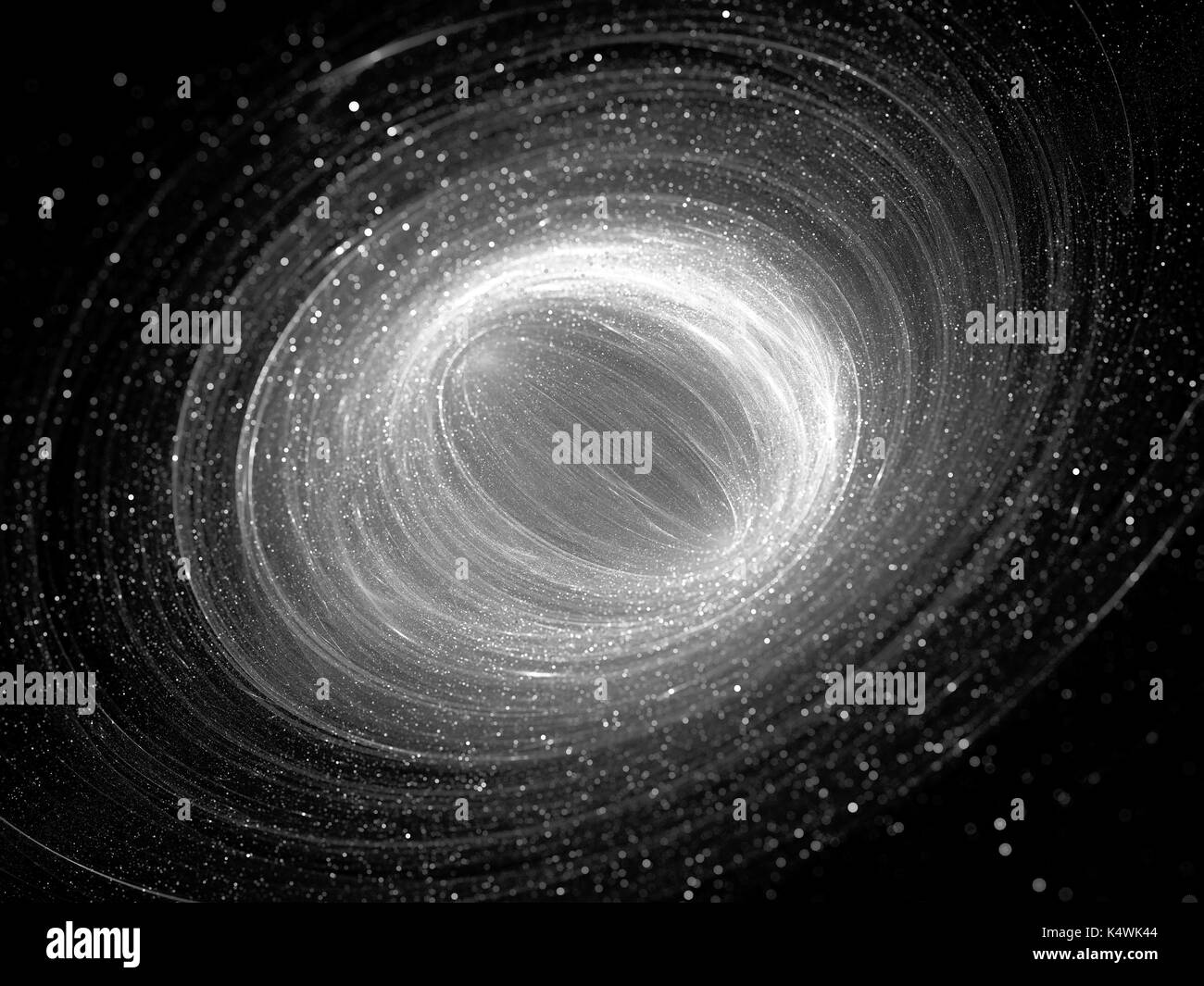Mitosis of glowing plasma field with particles, black and white texture ...