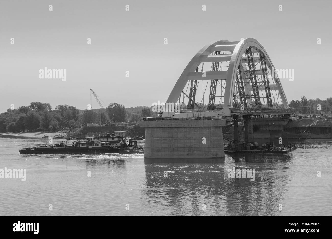 Building Of A Bridge Stock Photo - Alamy