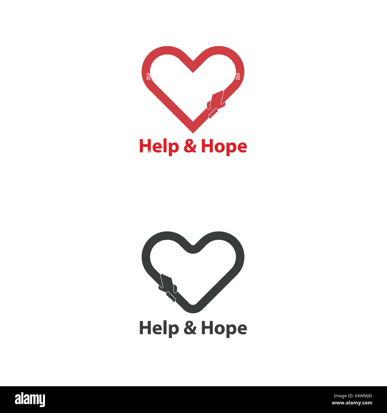 Aid sign and support vector logo design template.Hope and Help vector ...
