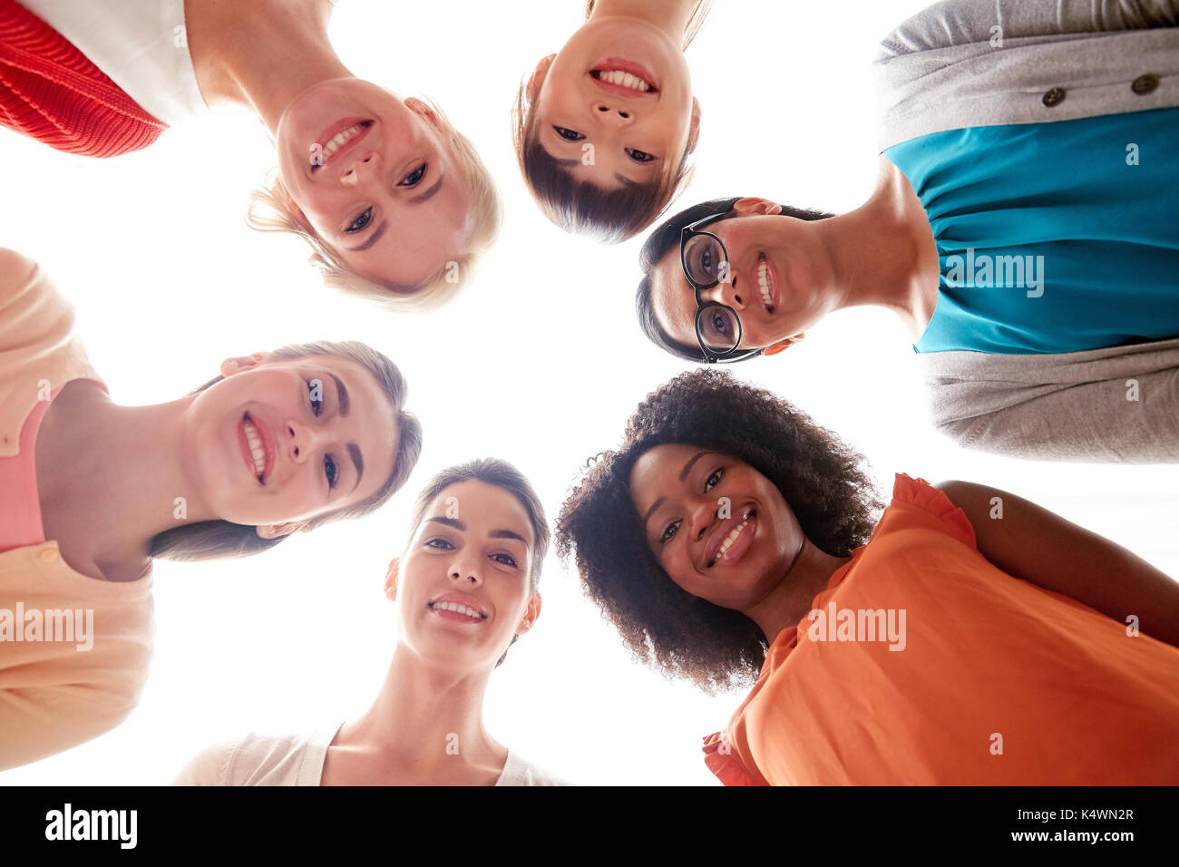 international group of happy smiling women Stock Photo - Alamy