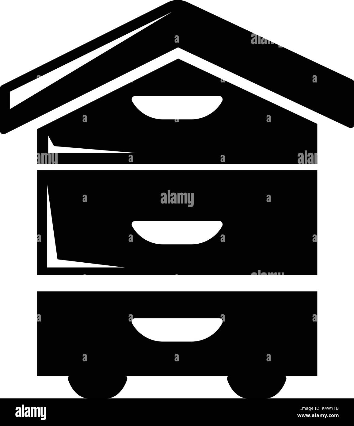 Wood beehive icon , simple style Stock Vector Image & Art - Alamy