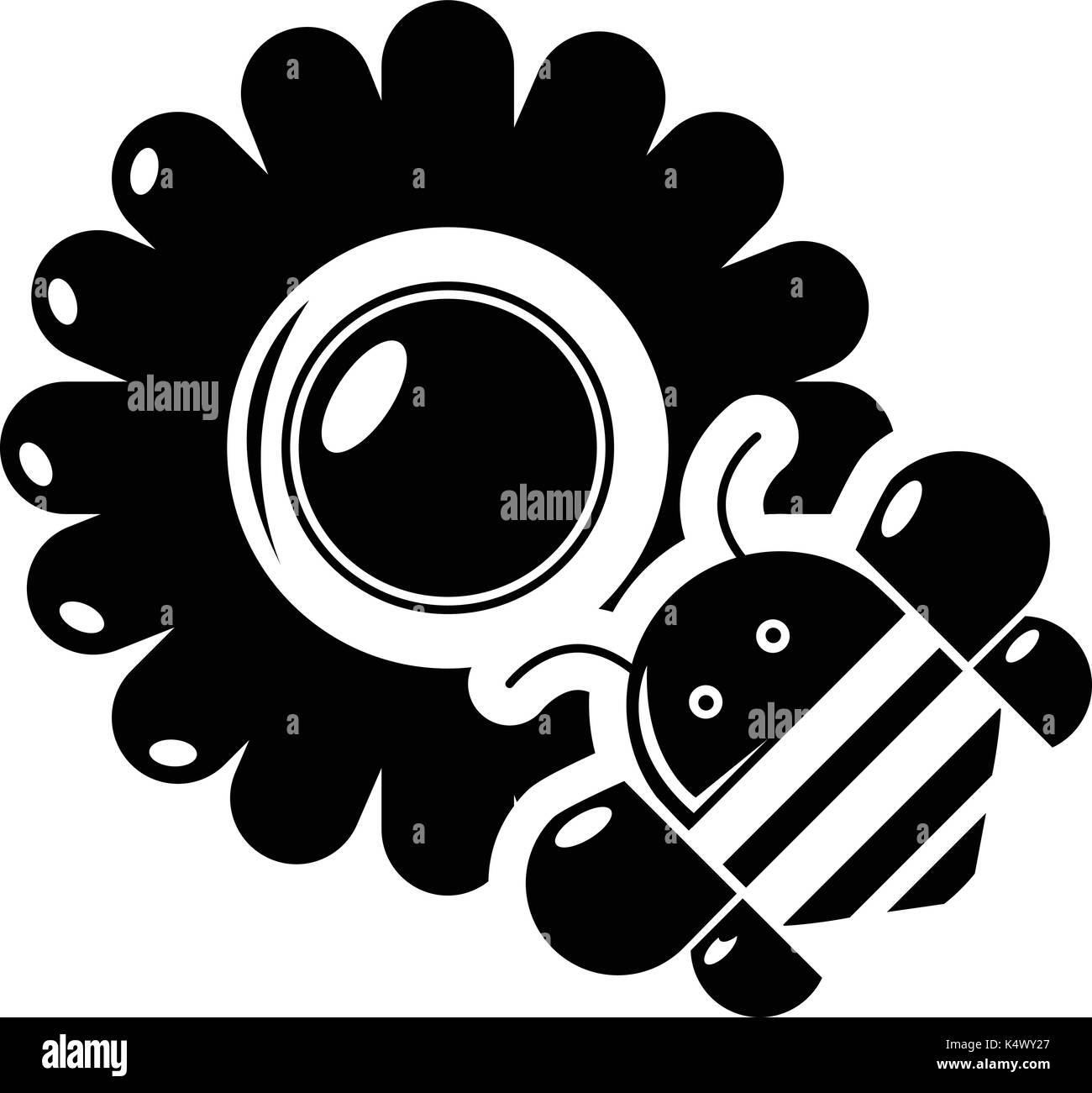 Bee flower icon , simple style Stock Vector Image & Art - Alamy