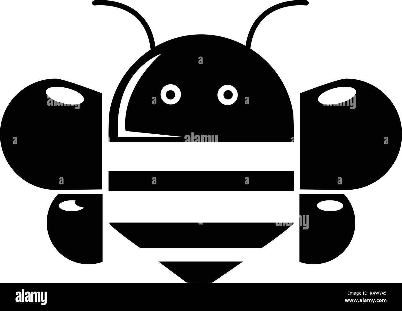 Bee icon , simple style Stock Vector Image & Art - Alamy