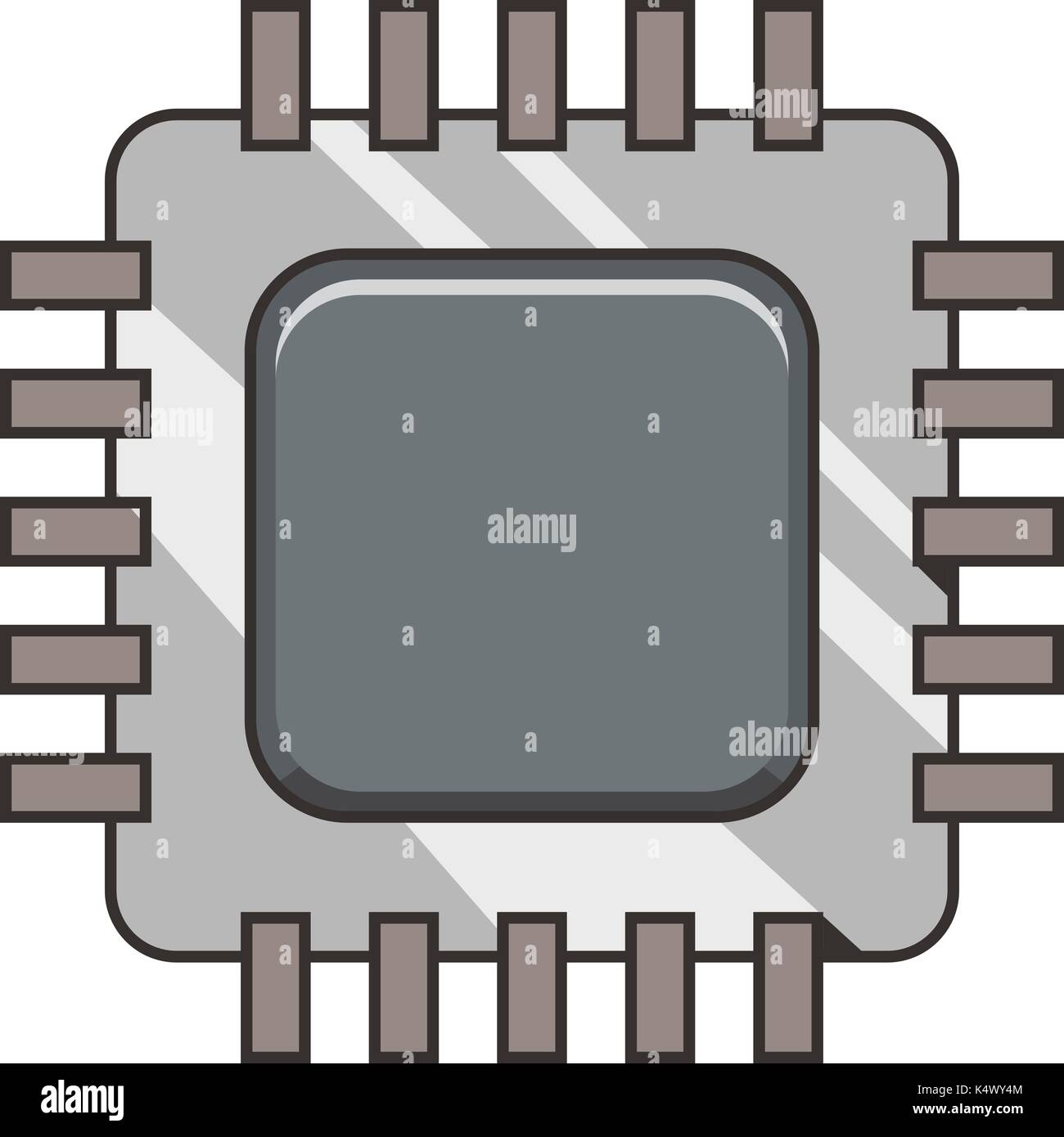 Modern microprocessor icon, cartoon style Stock Vector Image & Art - Alamy