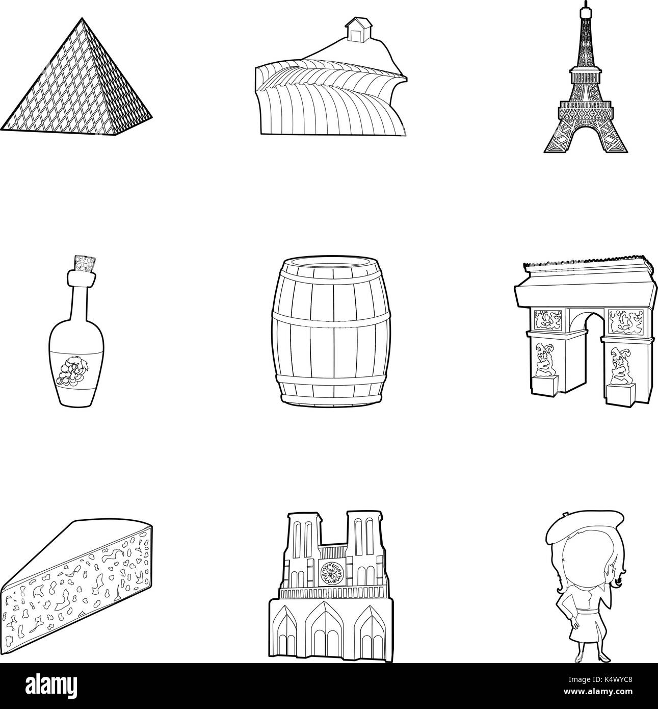 French croissant paris france Black and White Stock Photos & Images - Alamy