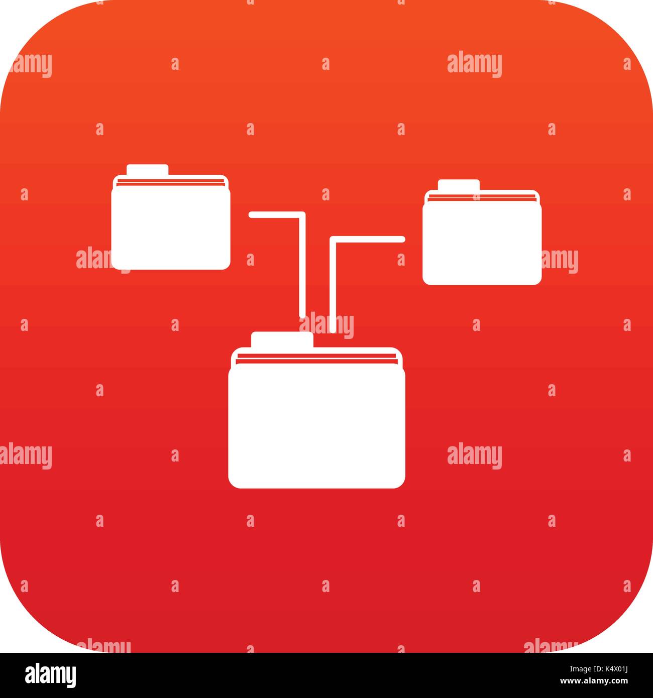 Folders structure icon digital red Stock Vector Image & Art - Alamy