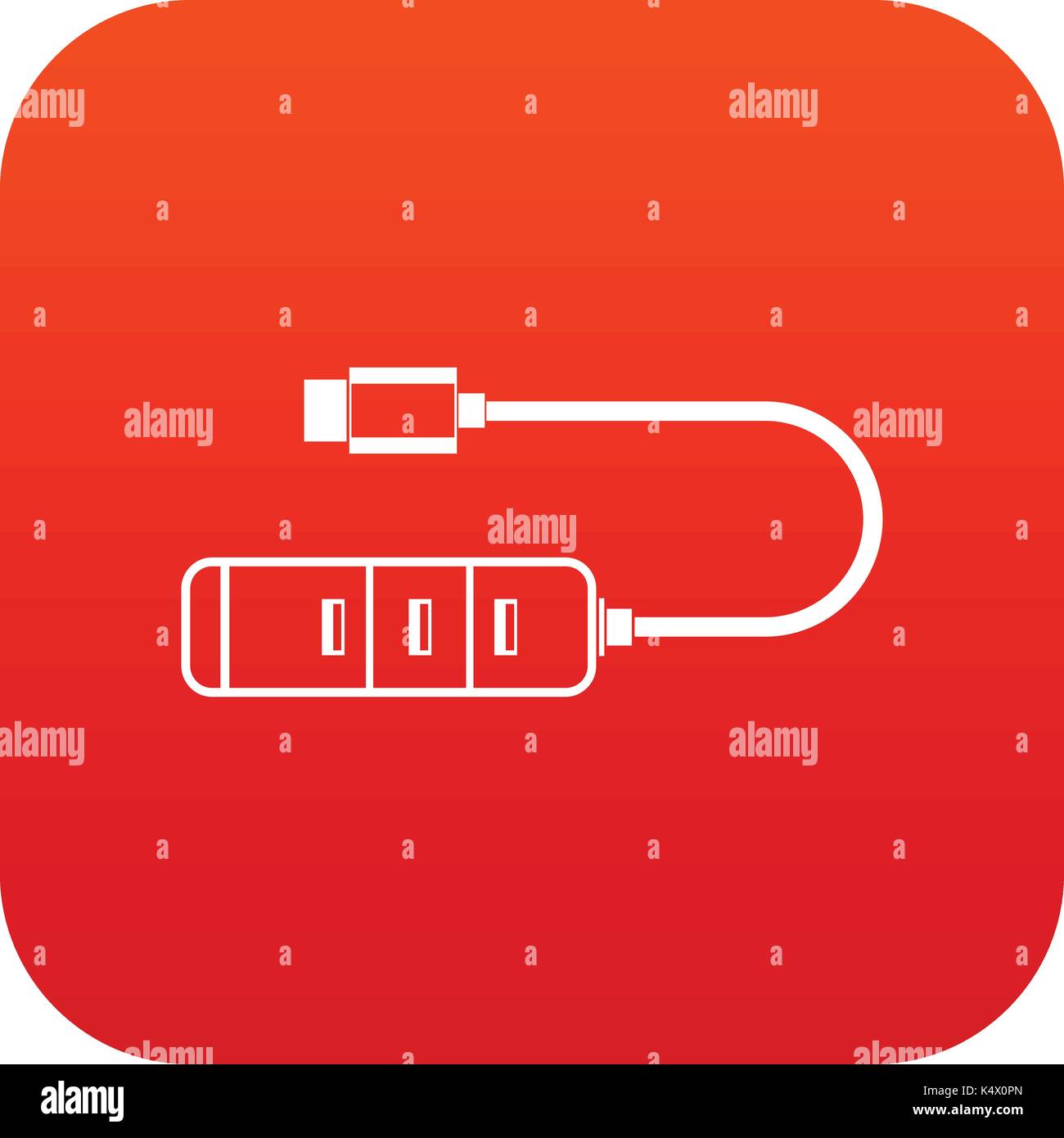 USB adapter connectors icon digital red Stock Vector Image & Art - Alamy