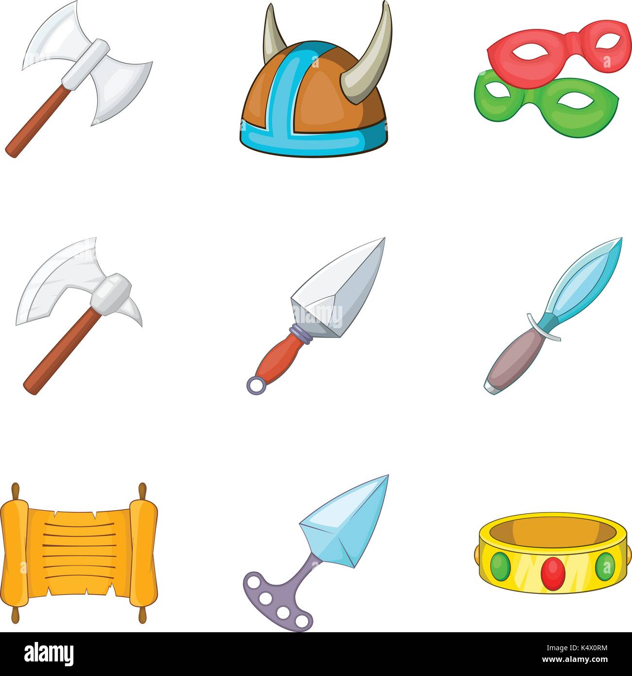 Ancient weapon icons set, cartoon style Stock Vector Image & Art - Alamy