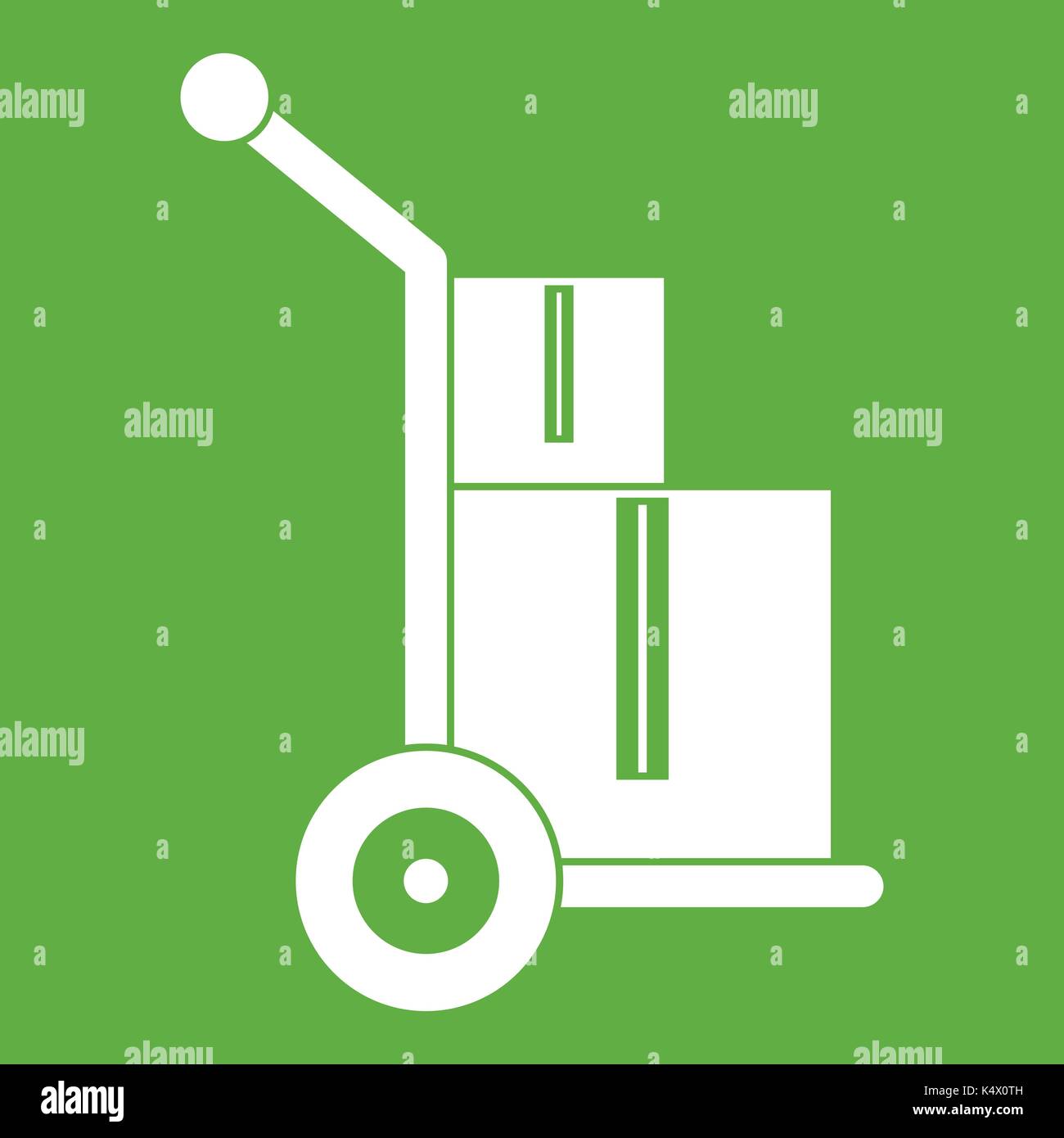 Truck with boxes icon green Stock Vector Image & Art - Alamy