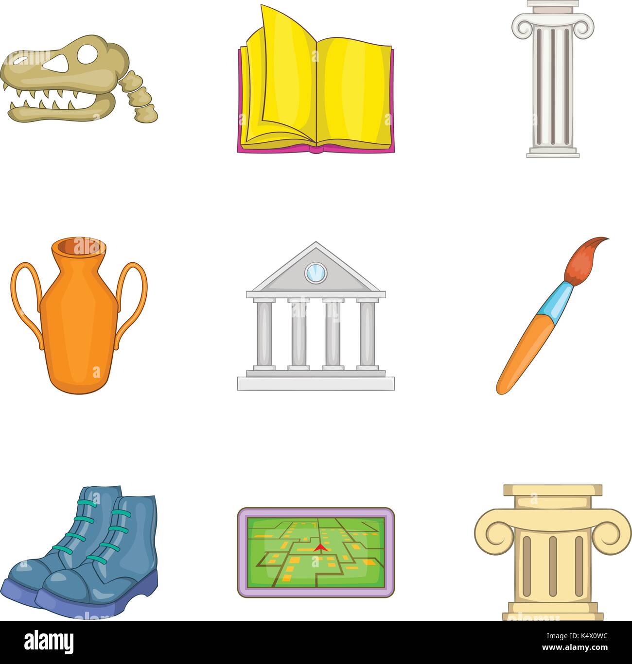 Old building icons set, cartoon style Stock Vector Image & Art - Alamy