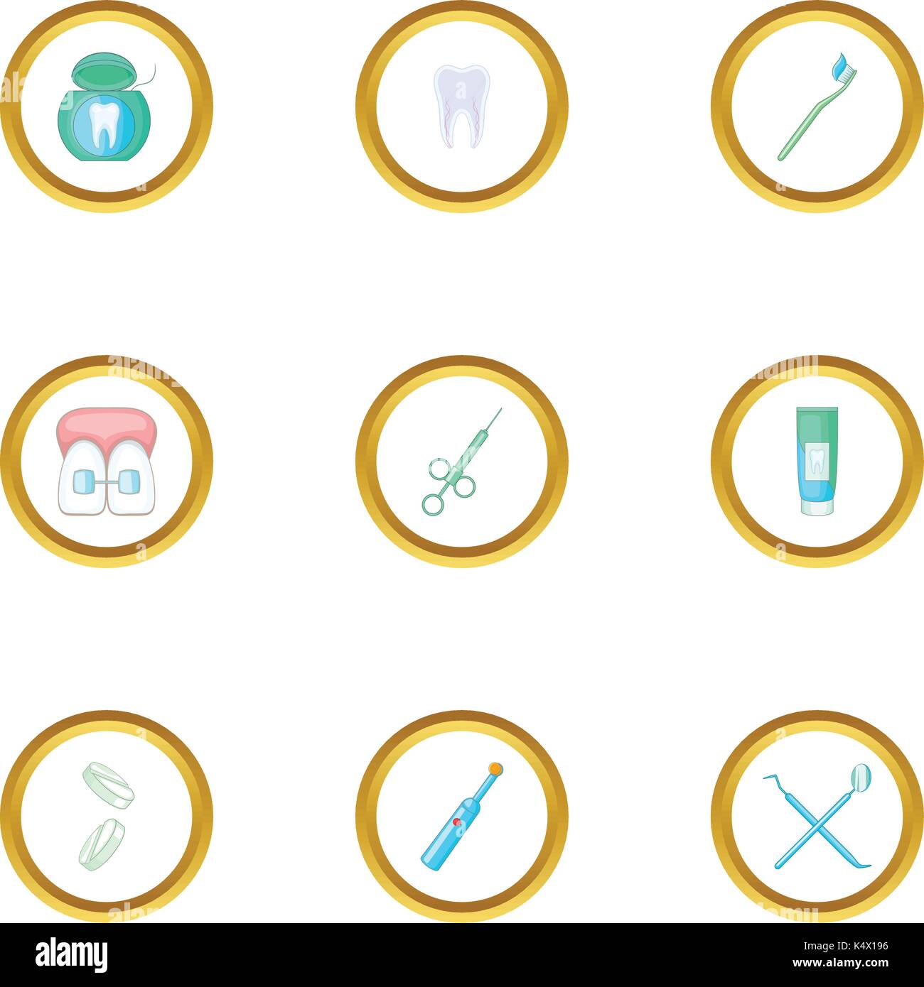 Dental equipment icons set, cartoon style Stock Vector Image & Art - Alamy