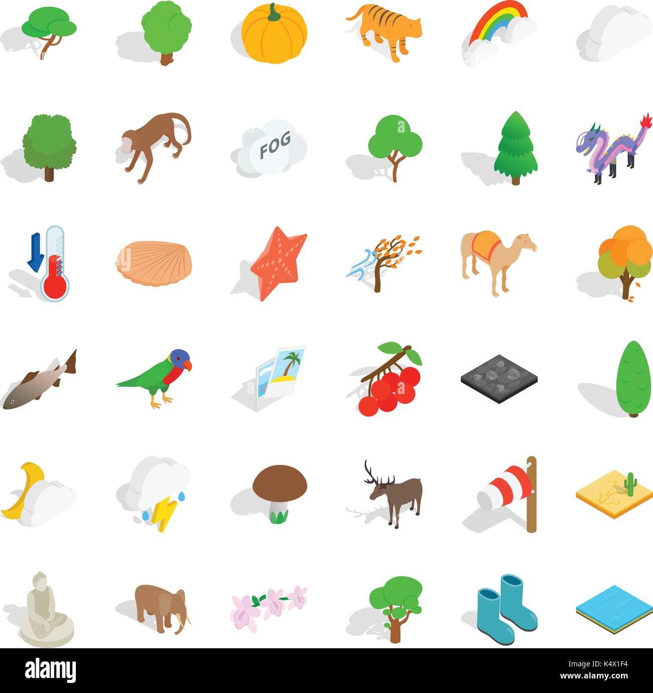 Zoo icons set, isometric style Stock Vector Image & Art - Alamy
