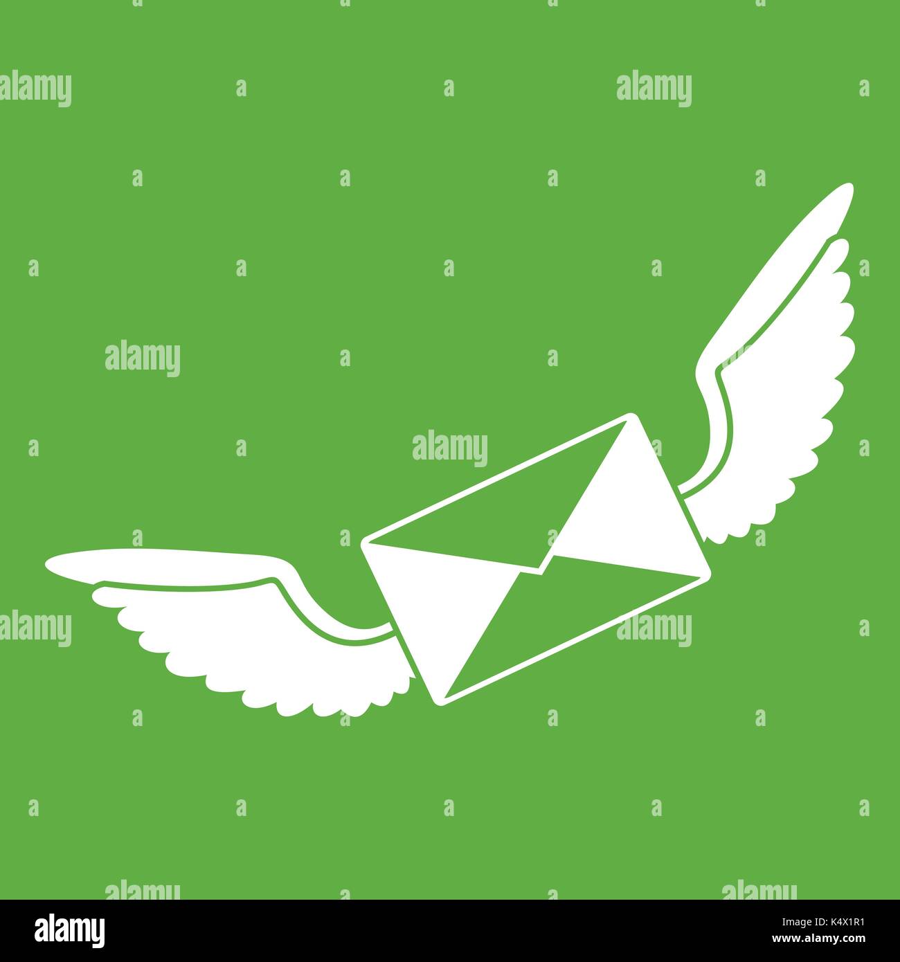 Green envelope vector cute Stock Vector Images - Alamy