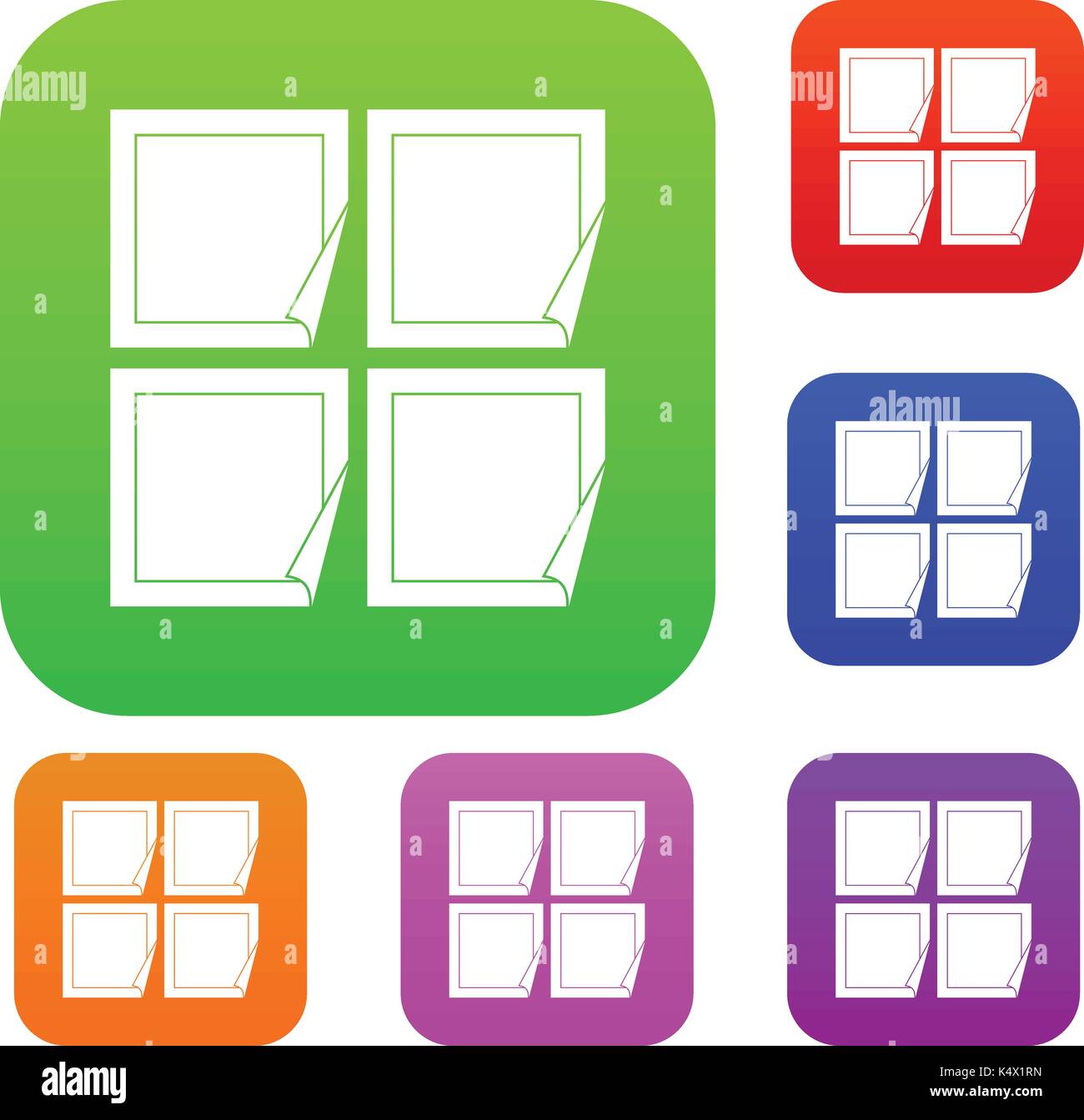 Black stickers set collection Stock Vector Image & Art - Alamy