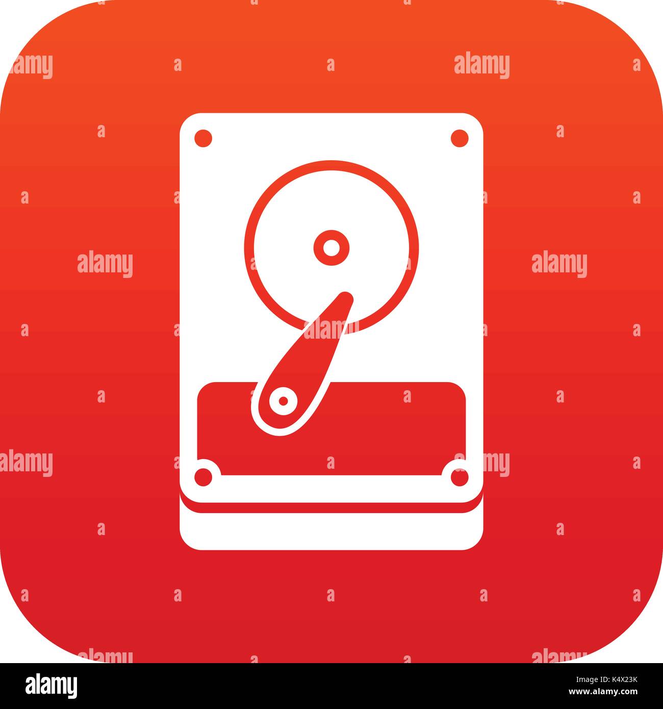 HDD icon digital red Stock Vector Image & Art - Alamy