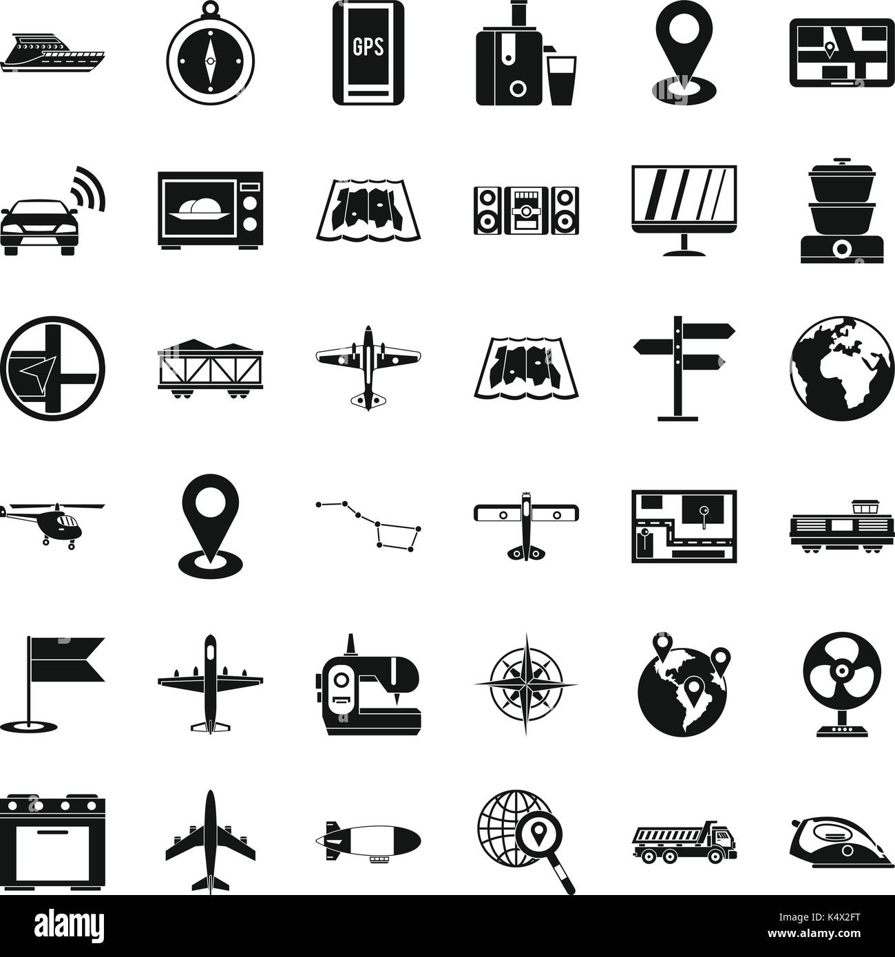 Download icons set, simple style Stock Vector Image & Art - Alamy