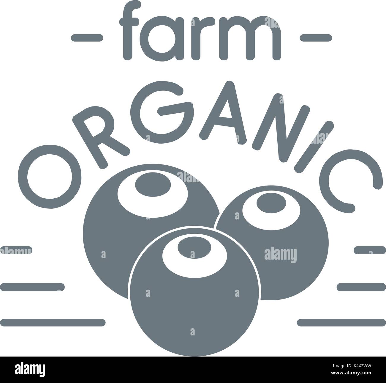 Organic farm logo, simple style Stock Vector Image & Art - Alamy
