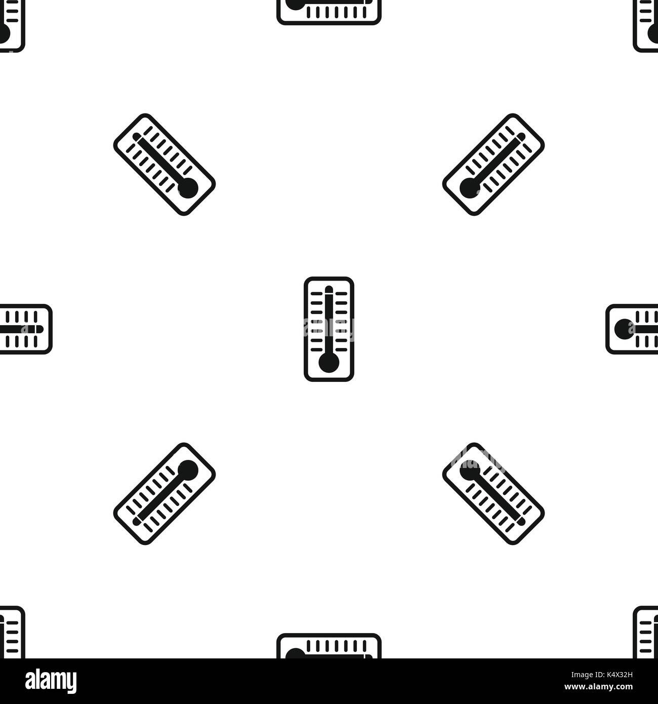 Thermometer indicates high temperature pattern seamless black Stock ...