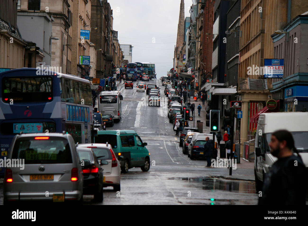 Strassenszene/ street scene, Glasgow, Schottland/ Scotland Stock Photo ...