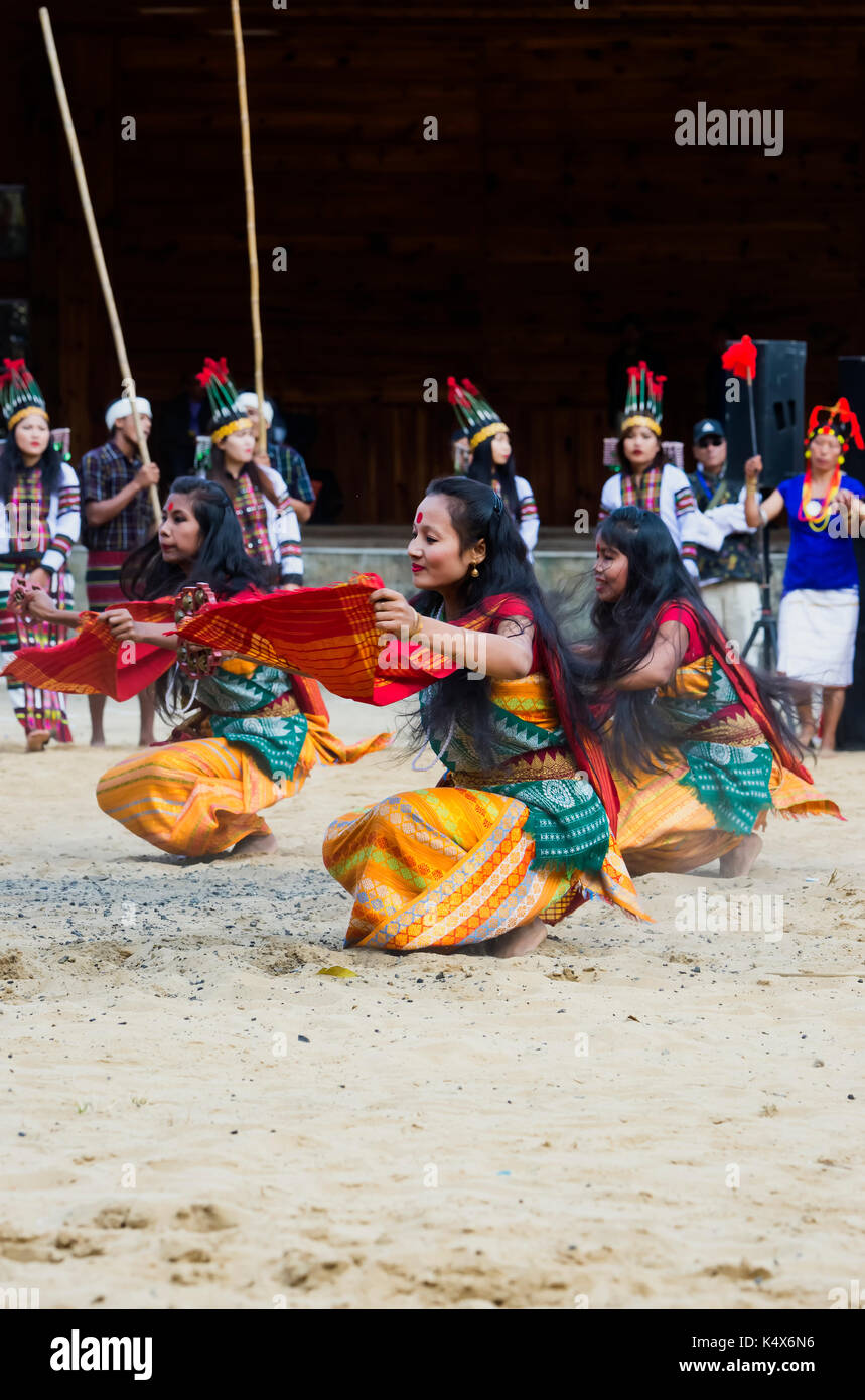 Tribal ritual Dances at the Hornbill Festival, Kohima, Nagaland, India ...