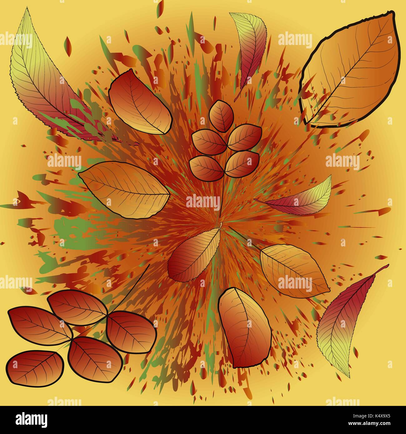 Autumn background with leaves. Back to school. Vector illustration ...