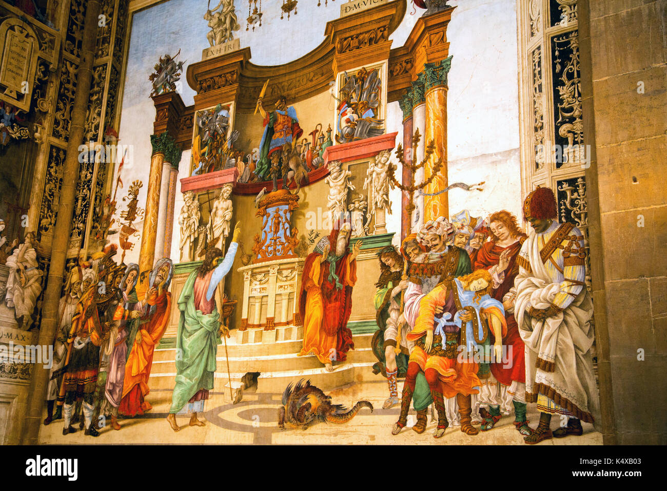 St Philip the apostle driving the dragon from the Temple of Mars in ...