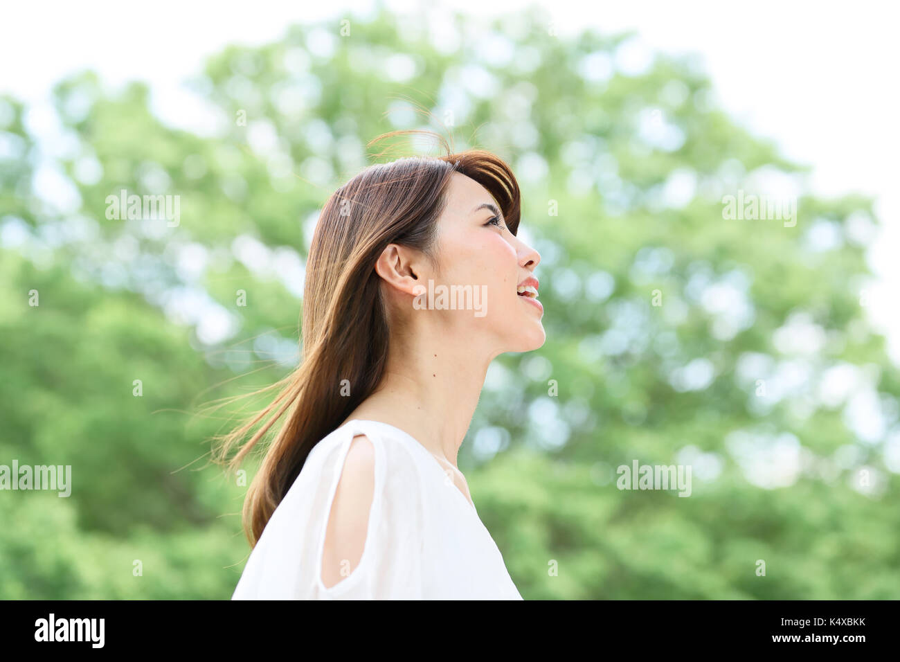 Woman asian japanese profile hi-res stock photography and images - Alamy